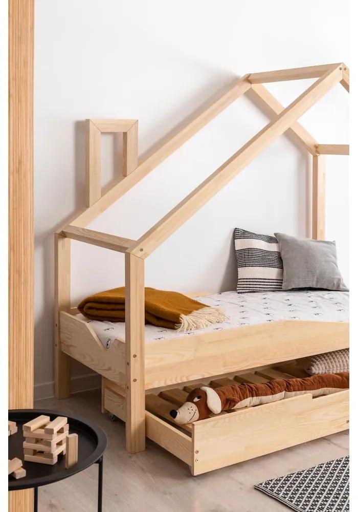 Adeko Dětská postel domeček Luna A Velikost postele: 140x70 cm Barva: dekor přírodní dřevo přírodní