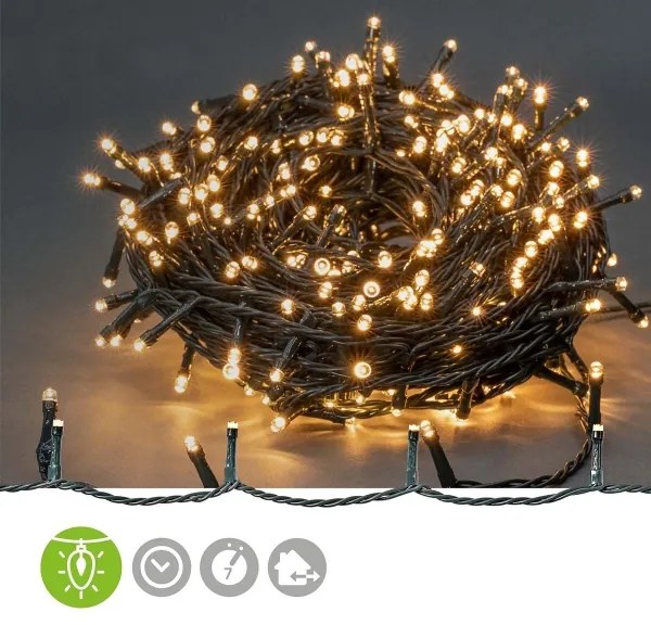 Nedis CLLS720 - LED Venkovní řetěz 720xLED/7 funkcí 57m IP44 teplá bílá
