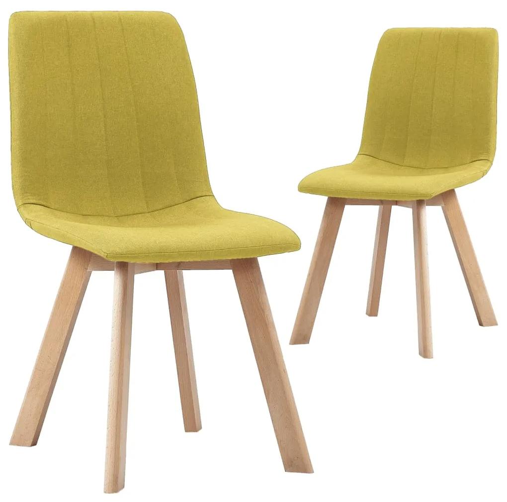248226 vidaXL Jídelní židle 2 ks žluté textil