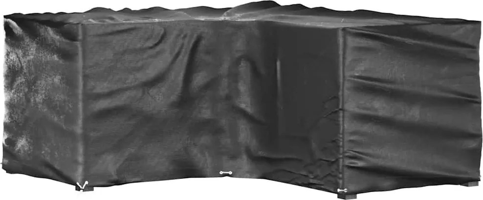 Plachty na zahradní nábytek tvar L 2 ks 12 oček 185x185x90 cm 3155369