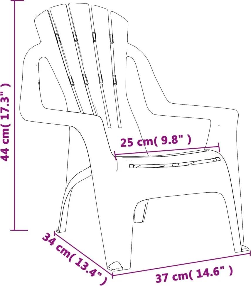 vidaXL Zahradní židle 2 ks pro děti 37x34x44 cm PP vzhled dřeva [364738] Barva: Růžová