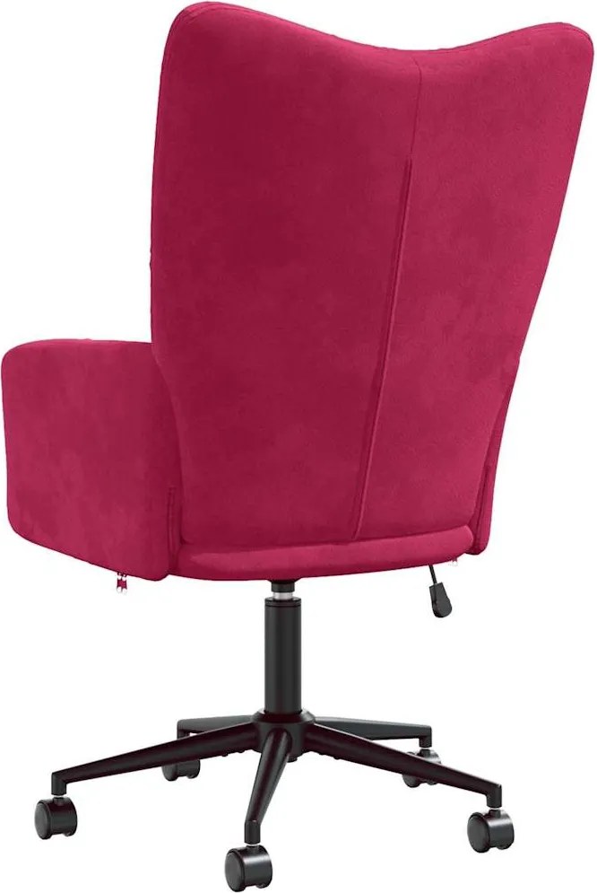 Relaxační křeslo vínové samet 328177