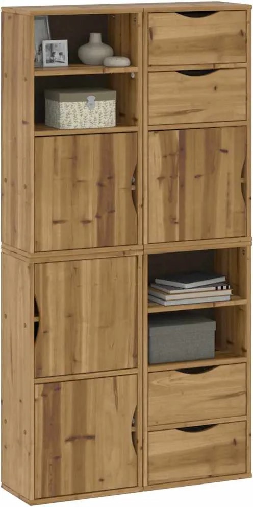 Boční skříňky 4 ks "ODDA" 40x24x79 cm Borovicový masiv 3365348