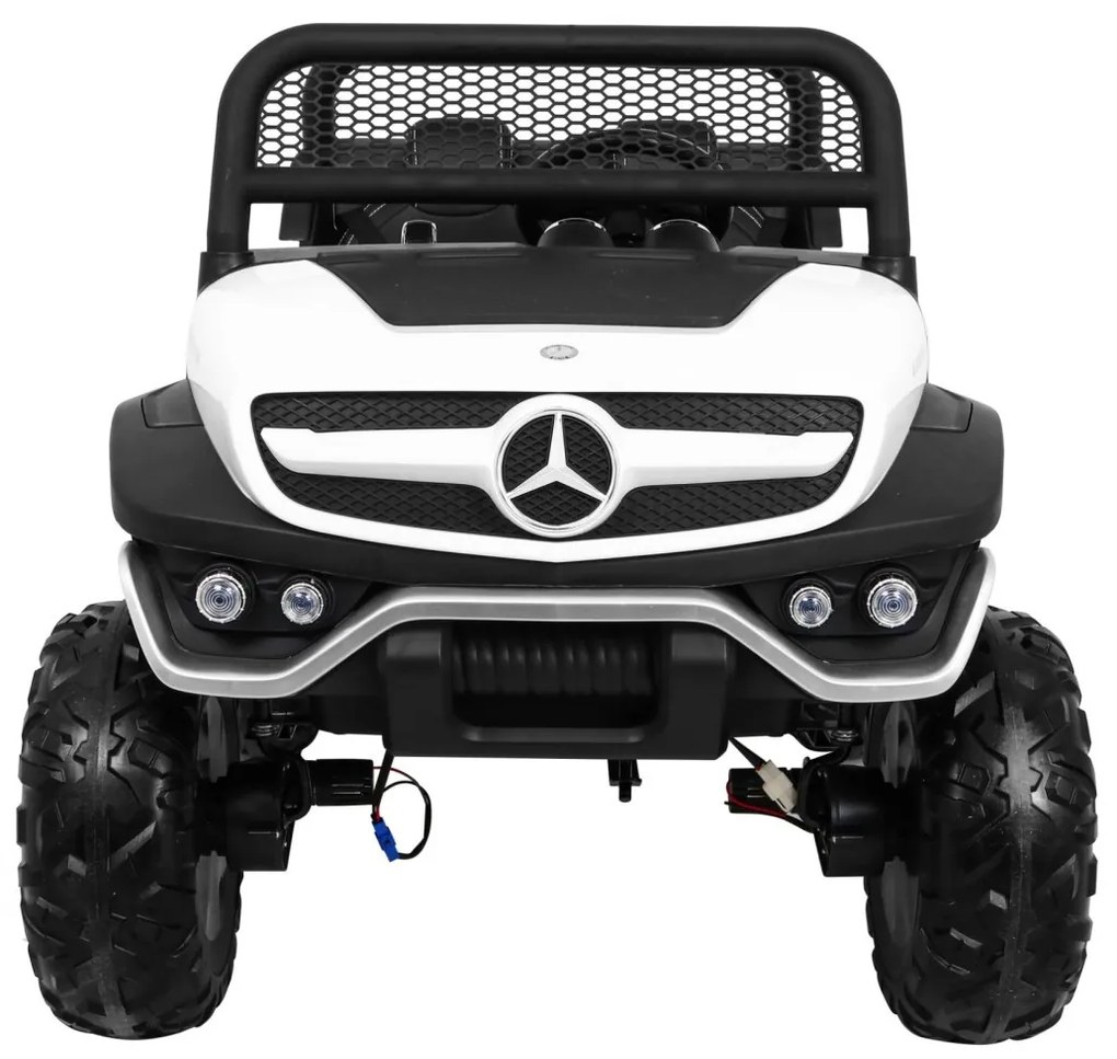 HračkyZaDobréKačky Elektrické autíčko Mercedes Unimog bílé