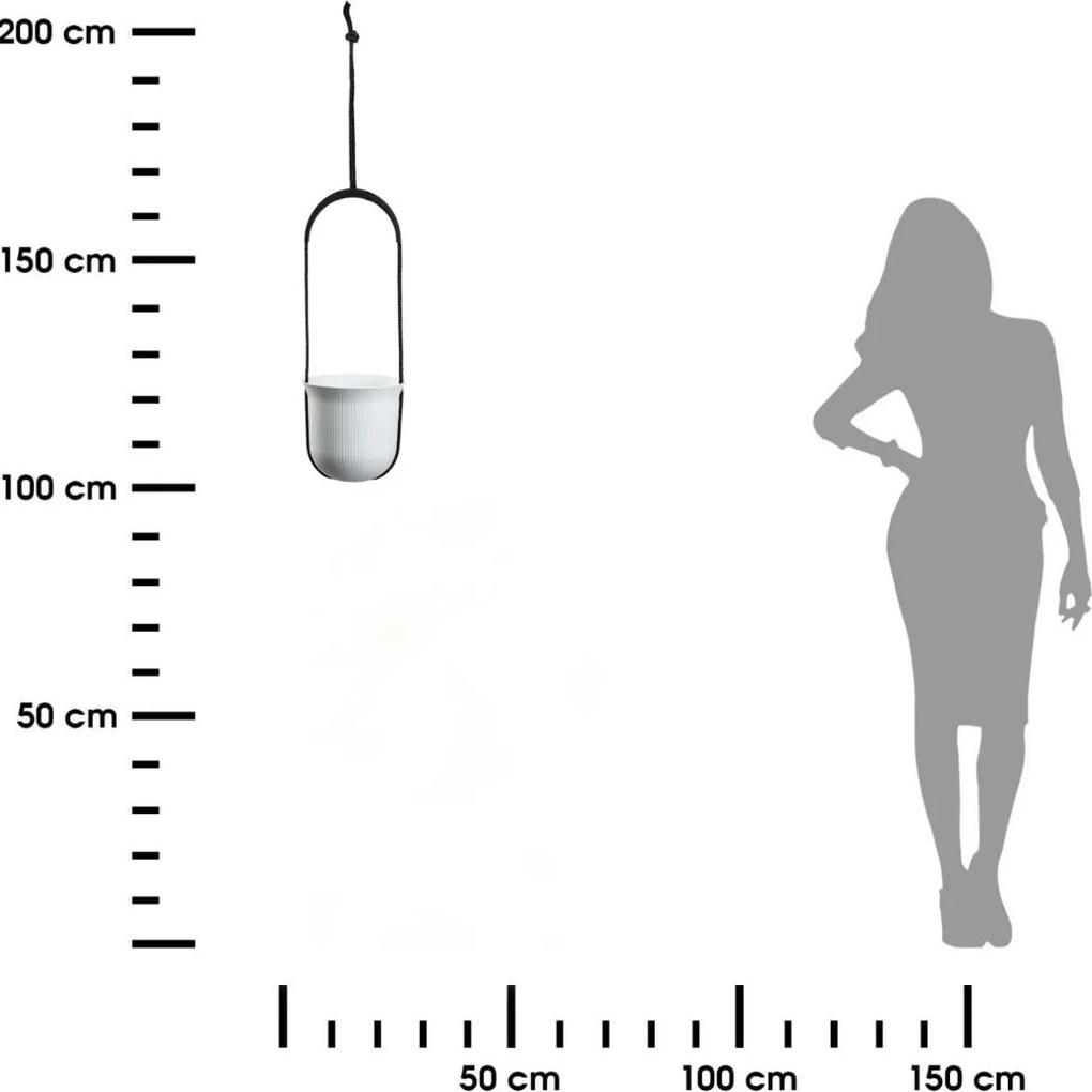 Závěsný květináč AERA HANG 17,9 cm bílý