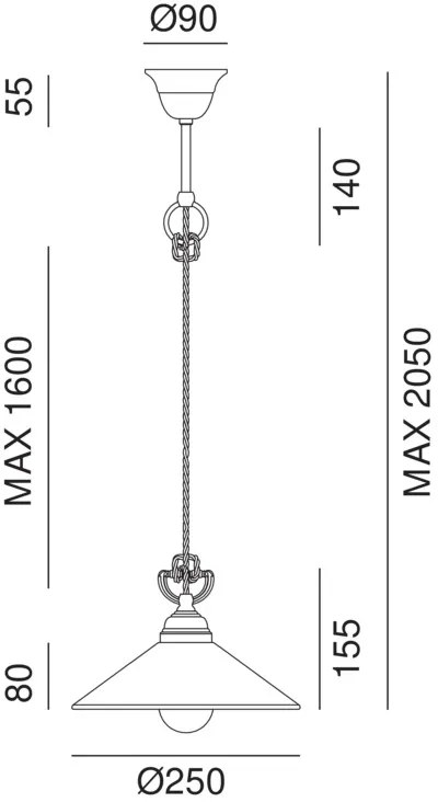 Il Fanale Minimalistické závěsné svítidlo TABIÀ ø 250 mm