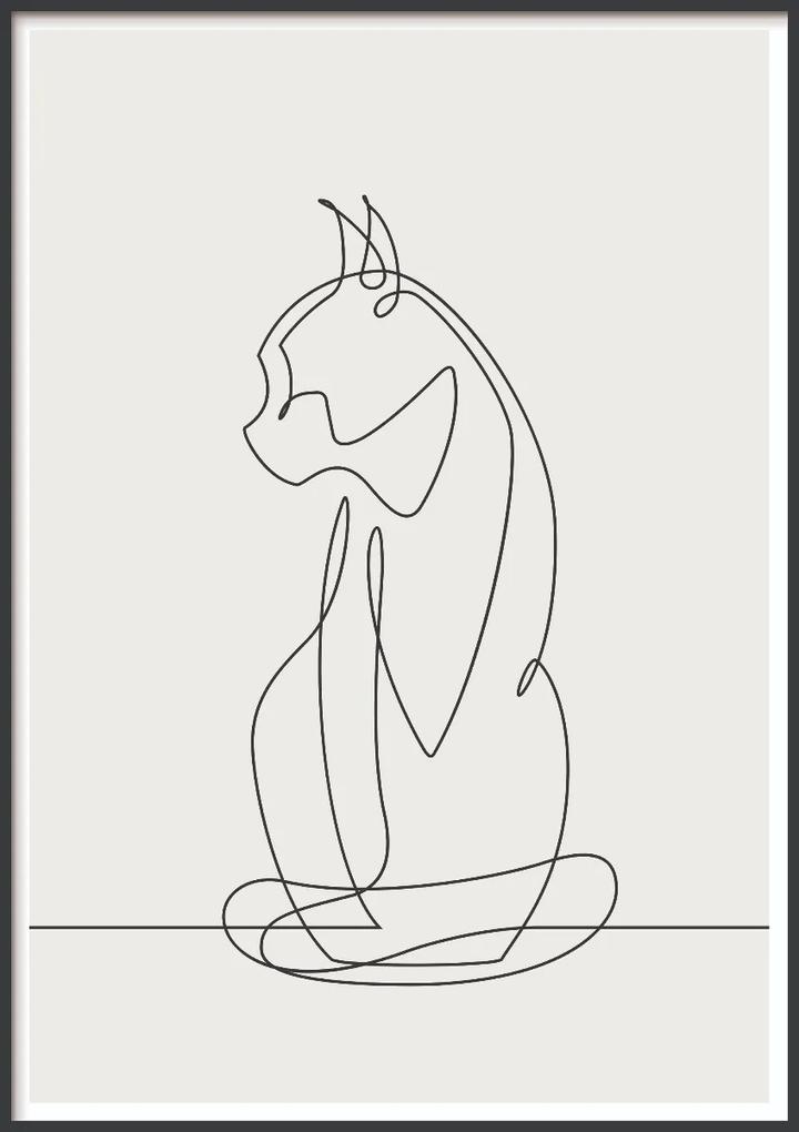DecoKing - Nástěnný plakát - Sketchline - Cat
