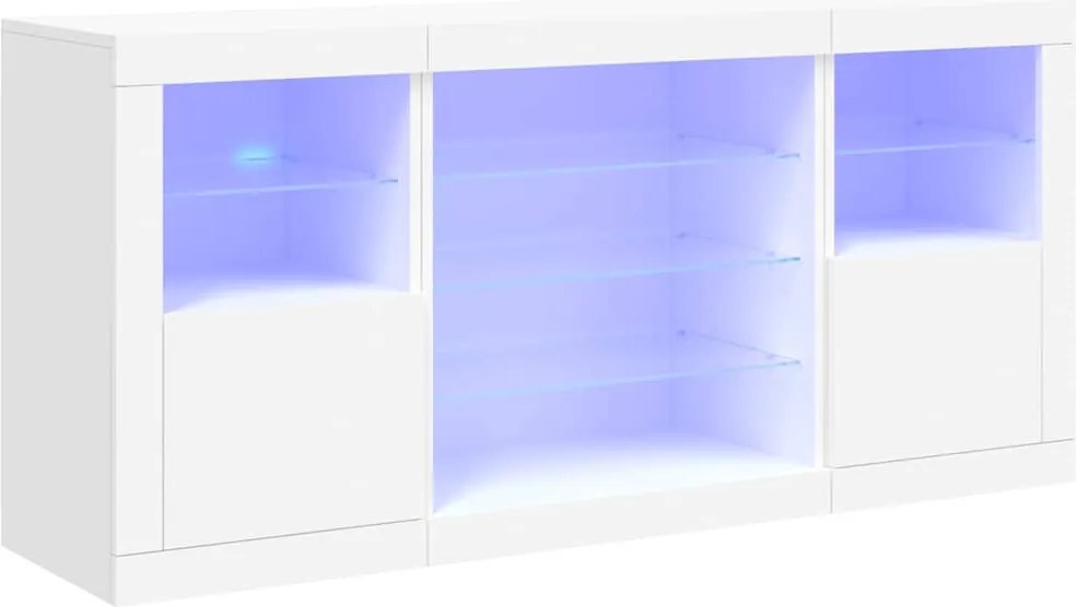 Příborník s LED osvětlením bílý 142,5 x 37 x 67 cm 3209086