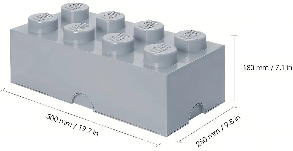 Lego® Světle šedý úložný box LEGO® Smart 25 x 50 cm