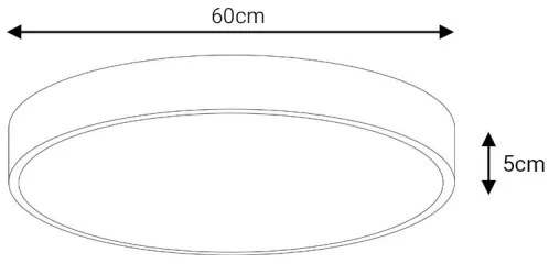 LED Stmívatelné stropní svítidlo LED/60W/230V 3000-6500K pr. 60 cm černá + DO