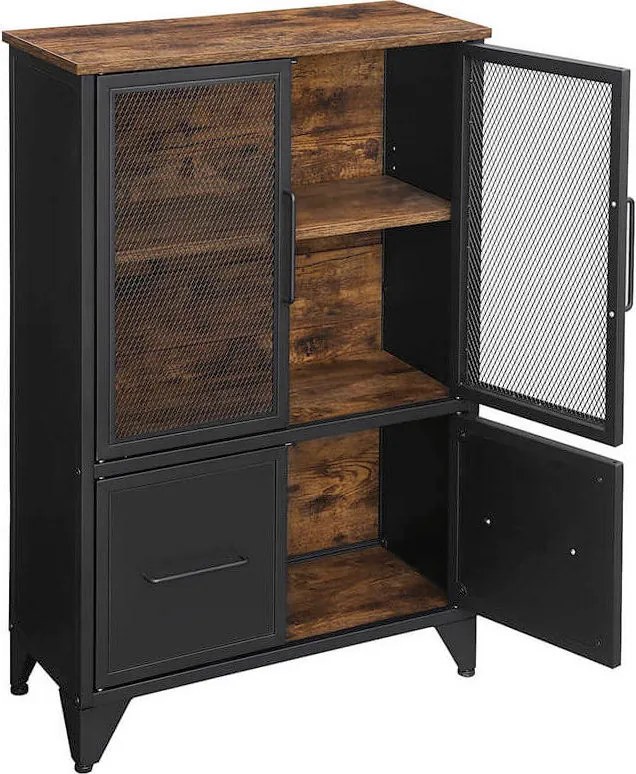 XXXLutz KOMODA, hnědá, černá, 70/100/33 cm Boxxx - Široké komody - 002543021901