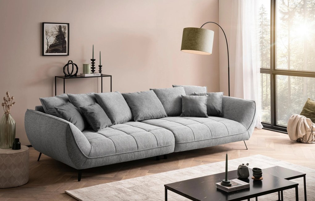 XXXLutz POHOVKA BIG SOFA, textil, světle šedá MID.YOU - Pohovky - 000694008703
