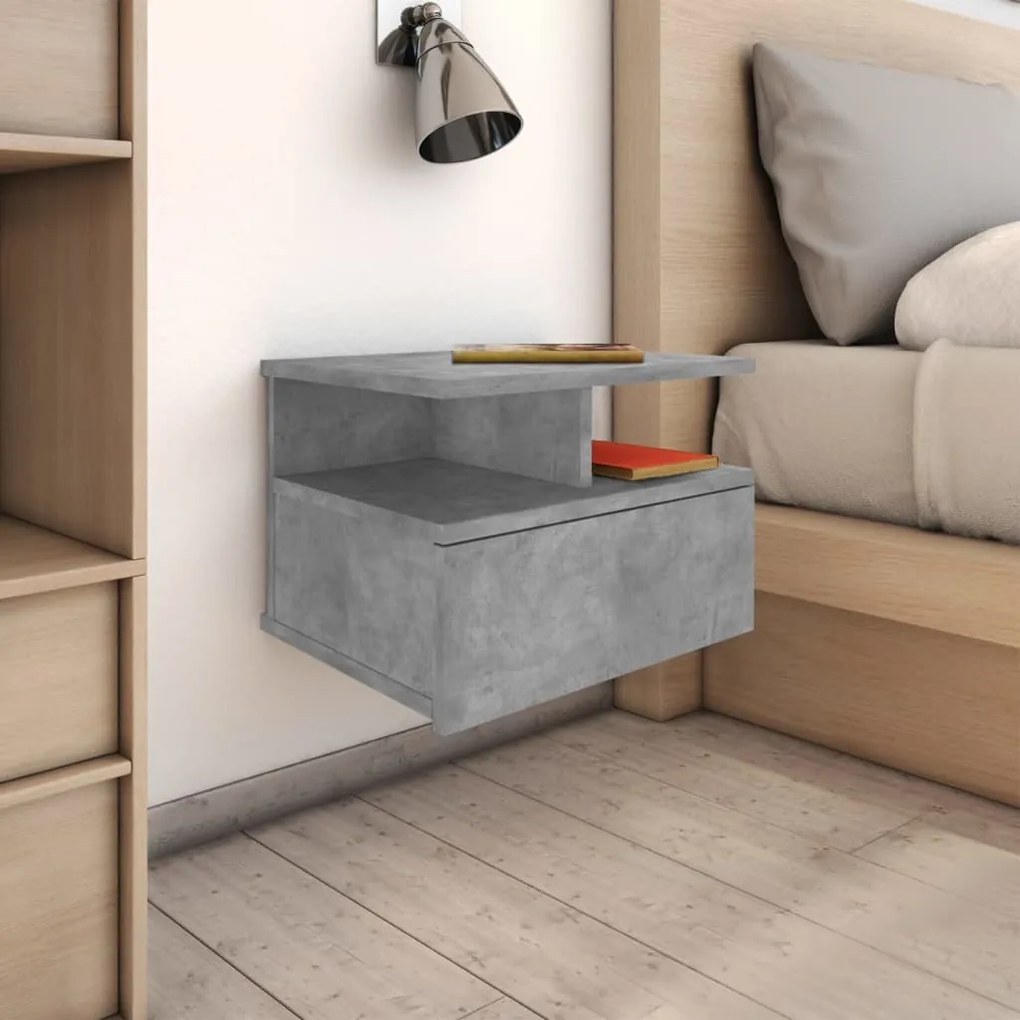 vidaXL Plovoucí noční stolky 2 ks 40 x 31 x 27 cm kompozit [800414] Barva: Bílá