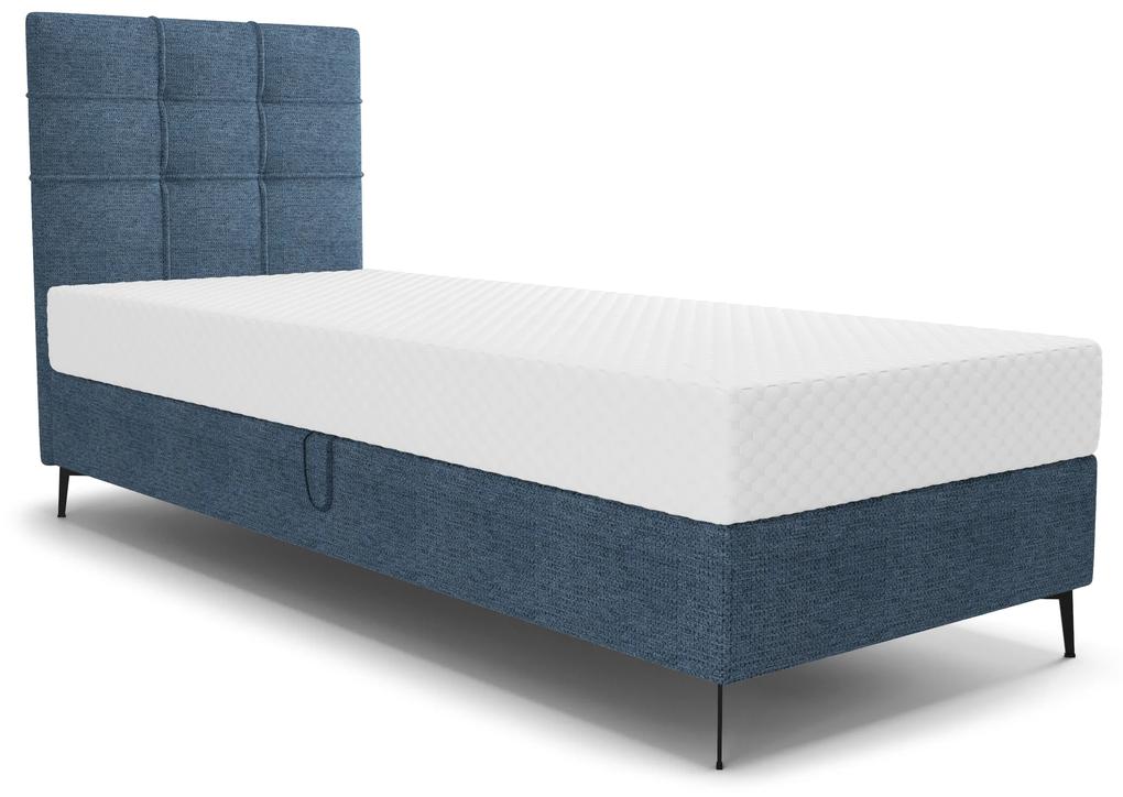 Jednolůžková postel 80 cm Infernus Comfort (modrá) (s roštem, s úl. prostorem). 1082336