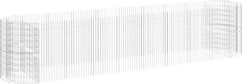 Gabionový vyvýšený záhon pozinkované železo 500 x 100 x 100 cm 152048