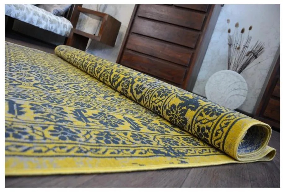 Kusový koberec PP Rose žlutý 120x170cm