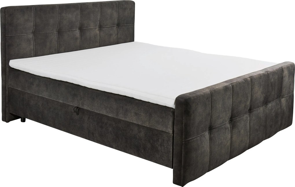 XXXLutz AMERICKÁ POSTEL, 160/200 cm, tmavě hnědá MID.YOU - Postele s úložným prostorem - 002220050101