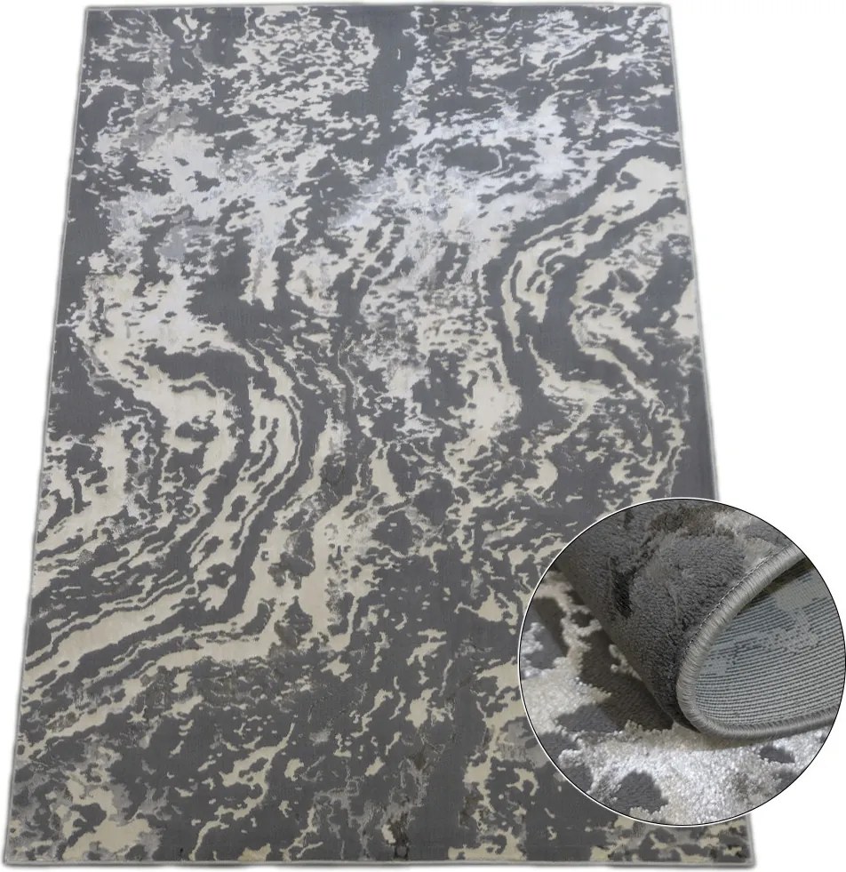 BE Koberec Esprit 3606 GREY - šedý obdélníkový Rozměr: 200x290 cm