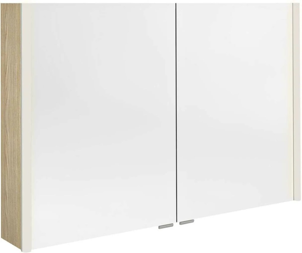 Sapho Alix - Zrcadlová skříňka s LED osvětlením 106x70x18 cm, 2x dvířka, jilm bardini AX106-0013