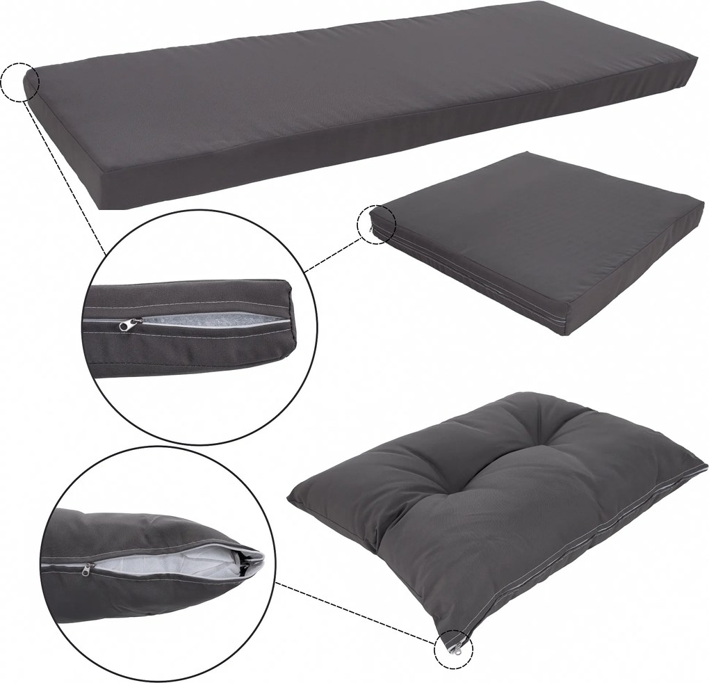Zahradní ratanový set, šedohnědá/světle hnědá, SAGIR