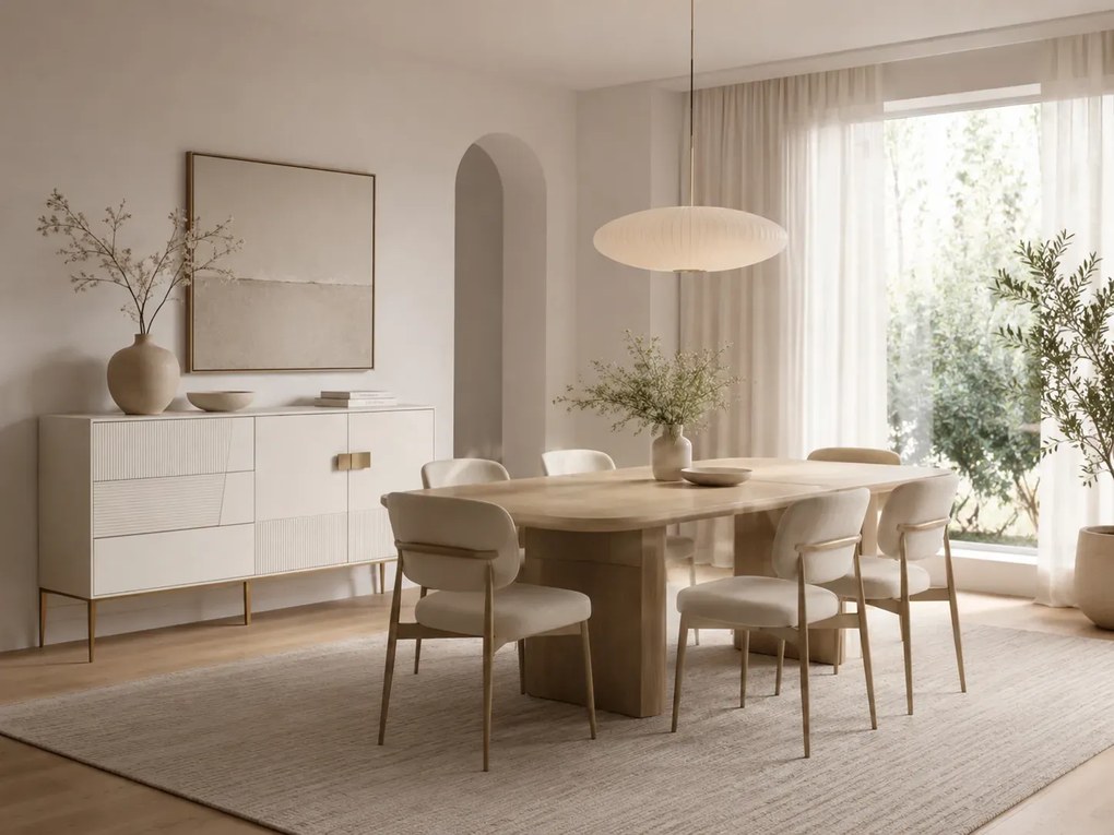 Komoda Stilig ST102A 160 cm bílá/zlatá