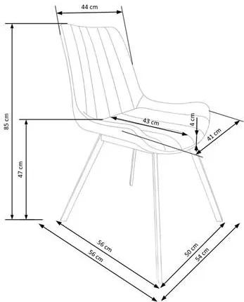 Jídelní židle MAKO – ekokůže, šedá