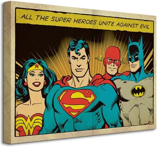 Obraz na plátně DC Comics (Unite Against Evil) 40x30cm WDC92611