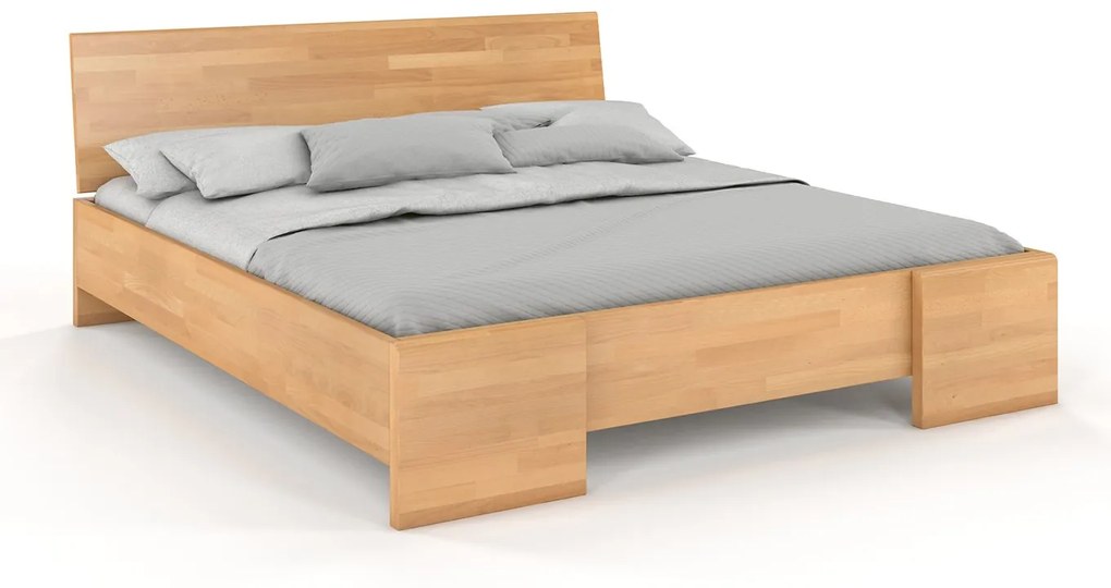Prodloužená postel Hessler - buk   , Buk přírodní, 200x220 cm