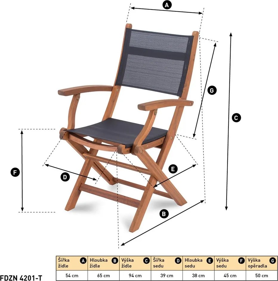 Zahradní křeslo FIELDMANN FDZN 4201-T