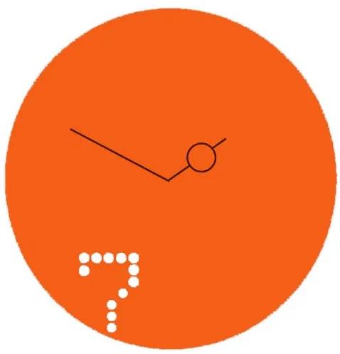Designové nástěnné hodiny Diamantini & Domeniconi Seven 40cm D&D barvy kov oranžový lak