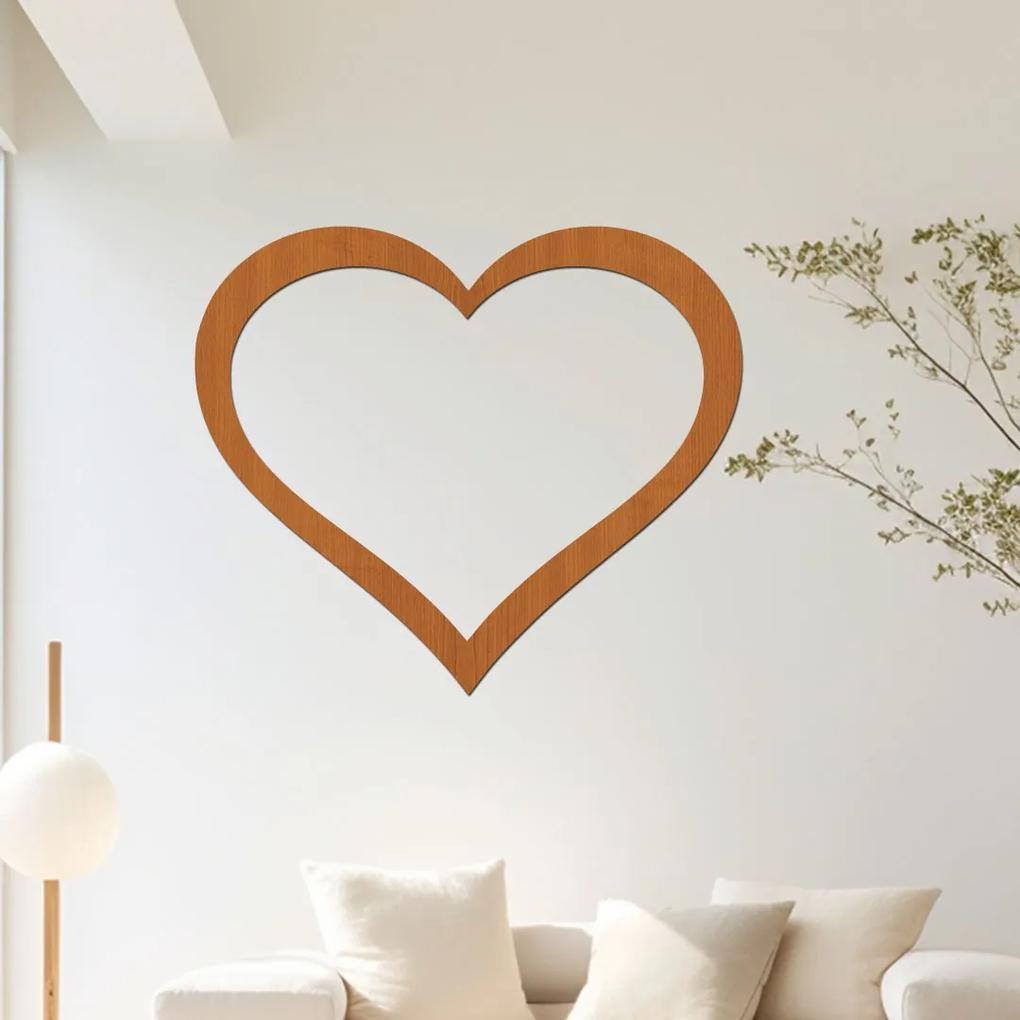 dřevo života Dřevěné srdce na zeď Barevný vzor: Bílá, Rozměry (cm): 60x51