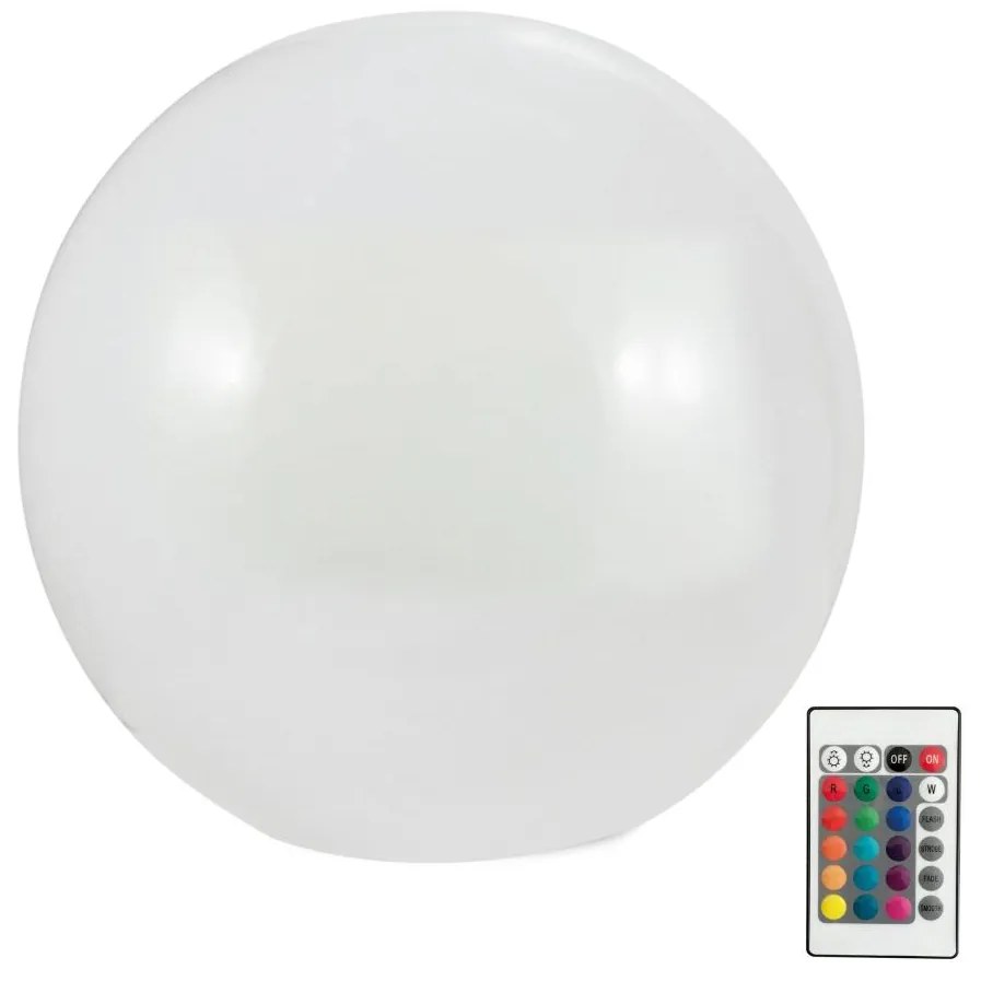 Polux LED RGBW Solární lampa BALL LED/1,2V pr. 30 cm IP65 + dálkové ovládání SA1881