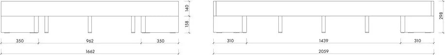 Dvoulůžková postel z MDF v dekoru dubu bez čela s roštem 160x200 cm v přírodní barvě Kito – noo.ma