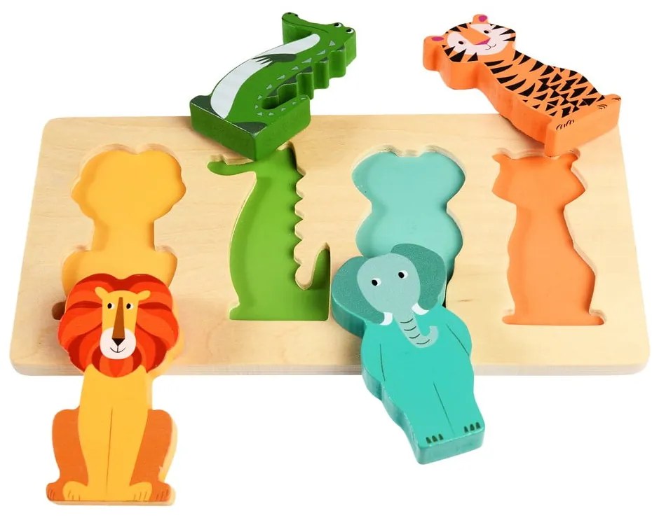 Dřevěné puzzle Colourful Creatures – Rex London