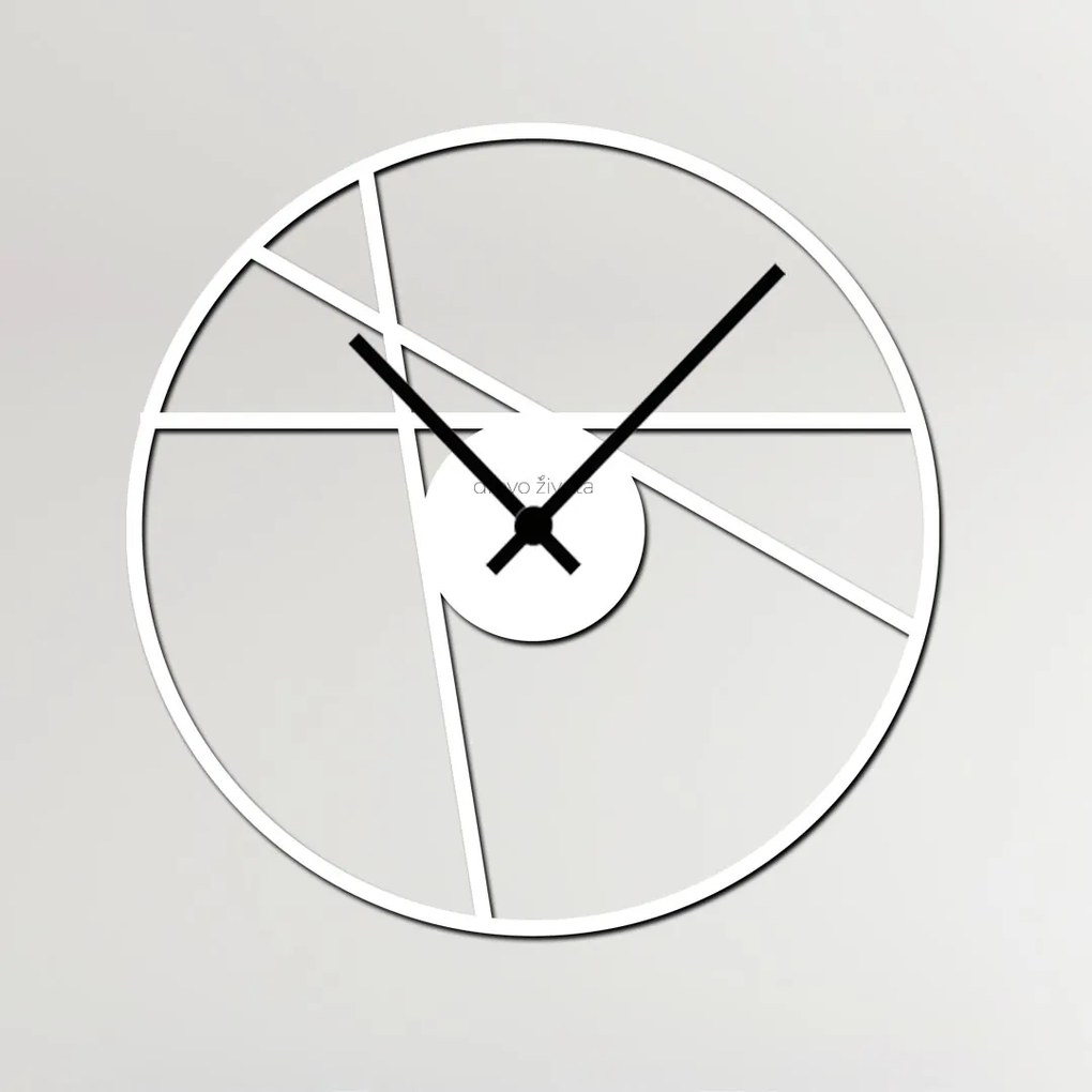 dřevo života Nástěnné hodiny LINES I Barevný vzor: Bílá, Velikost hodin: 35x35