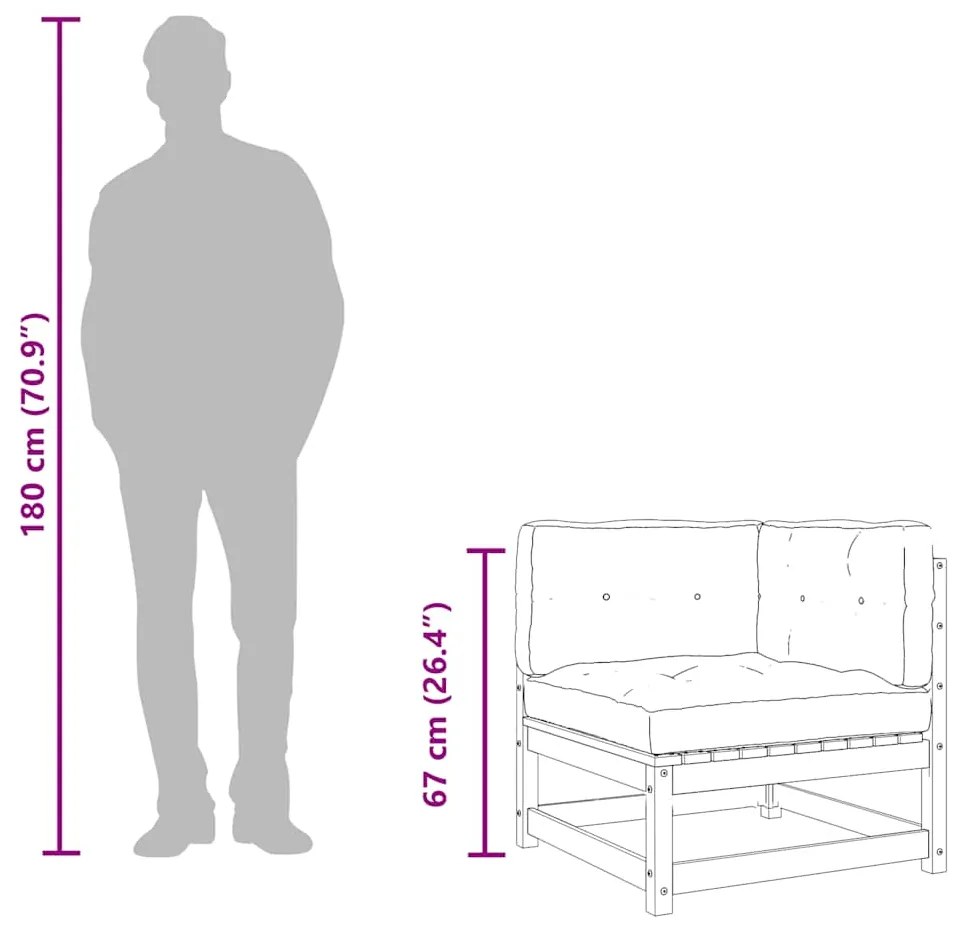 vidaXL Marketos 2místná zahradní pohovka s poduškami masivní borovice