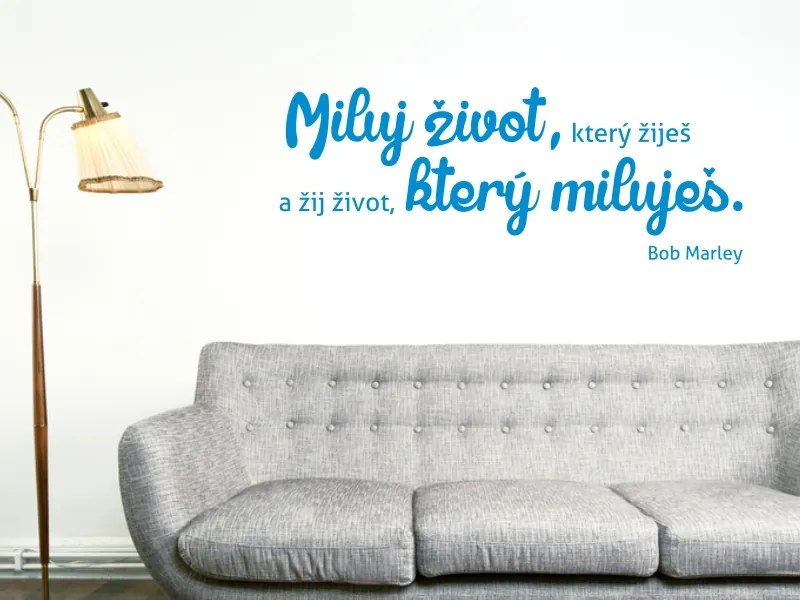 Samolepky na zeď - Miluj Život Barva: Oranžová, Velikost: 150x57 cm