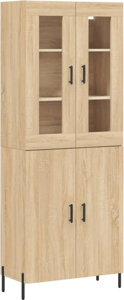 Skříň highboard dub sonoma 69,5 x 34 x 180 cm kompozitní dřevo 3198220