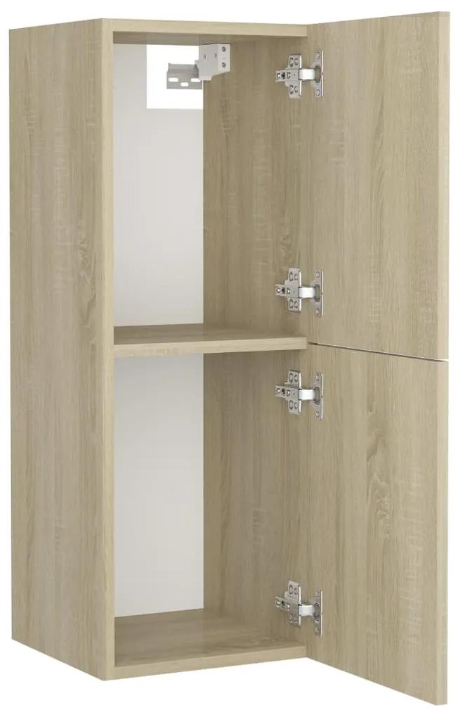 Koupelnová skříňka dub sonoma 30 x 30 x 80 cm dřevotříska - Default Title