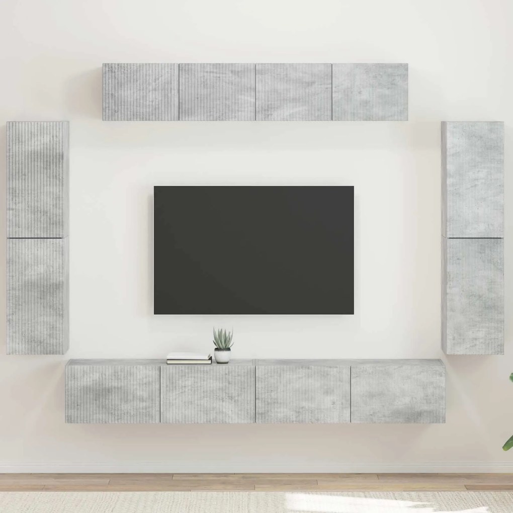 Televizní skříň 8 ks Betonově šedá 3409144