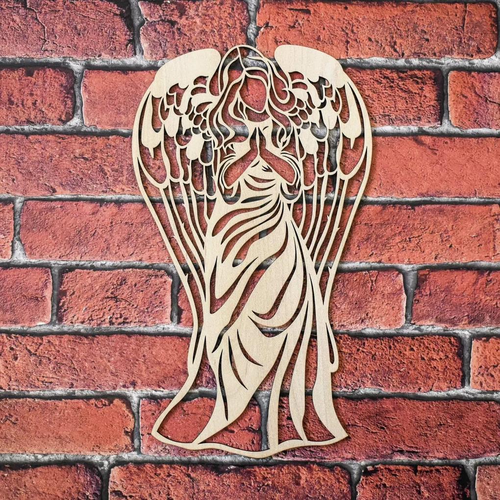 DUBLEZ | Dřevěný anděl na zeď - Ochránce