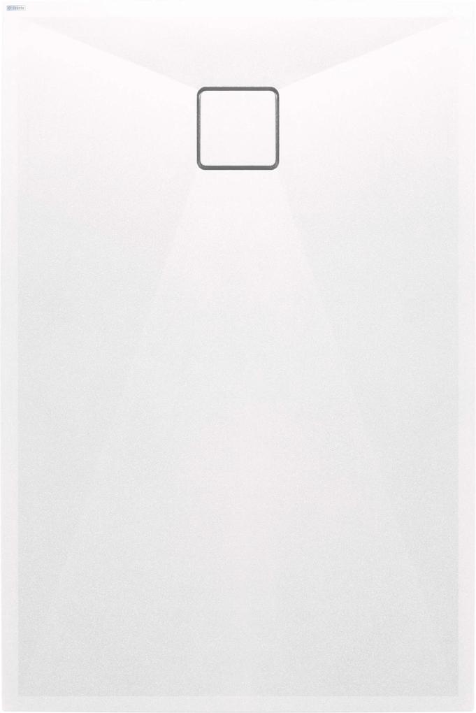 Deante Correo, obdélníková granitová sprchová vanička 90x70x3, 5 cm, bílá matná, DEA-KQR_A71B