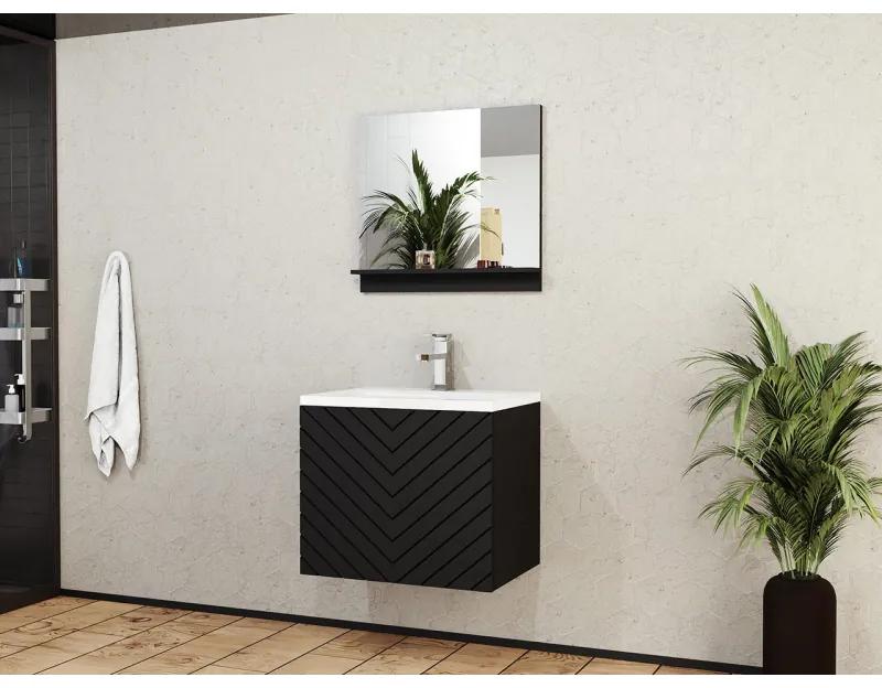 Koupelnová sestava Najrip, Sifon k umyvadlu: ano, Barva dřeva: černá