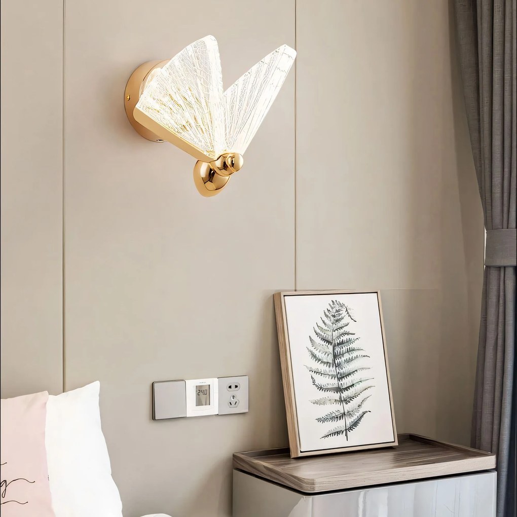 Toolight Toolight, LED nástěnné svítidlo, 5W, 3000K, LHJ104-1W, světlé růžové zlato, OSW-50042
