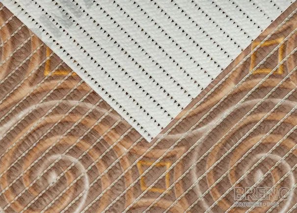 Breno Koupelnová pěnová předložka SOFTY-TEX 79830.8 spirály, šíře 65 cm, Hnědá/Vícebarevné