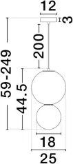 Závěsné LED svítidlo NOVA LUCE NOESIS 7W 3000K 9009193
