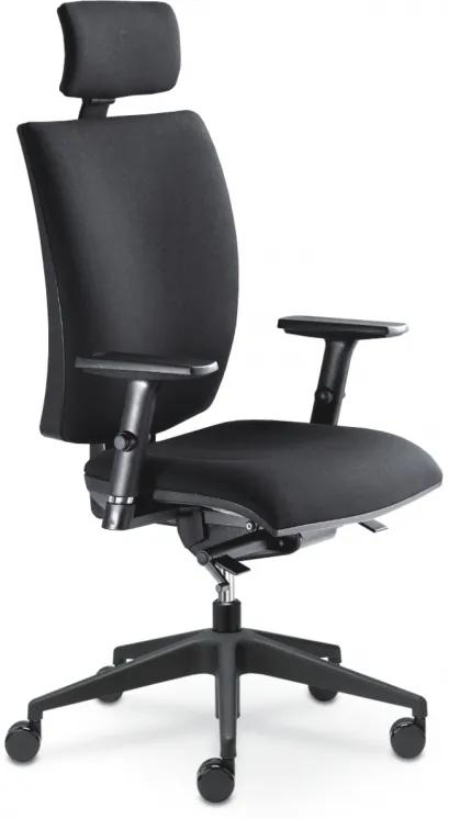 LD seating Lyra 237-SYS - Kancelářšká židle  - koženka černá