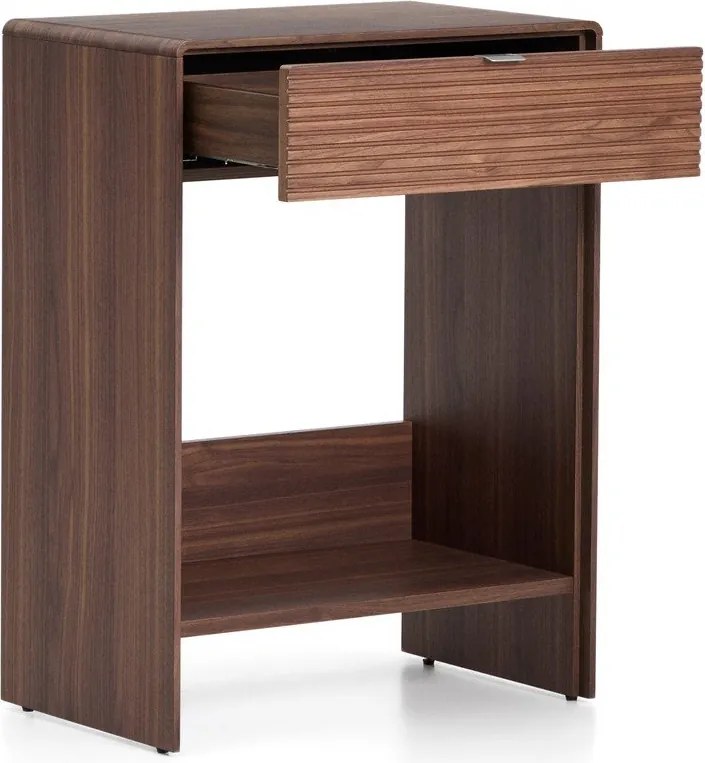 Komoda v dekoru ořechu v tmavě přírodní barvě 60x81x37 cm Norlen – Kave Home