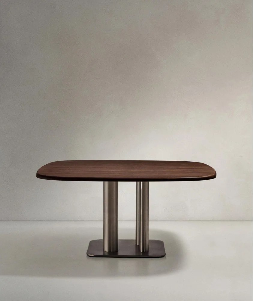 Jídelní stůl v dekoru ořechu 150x150 cm Melvar – Kave Home