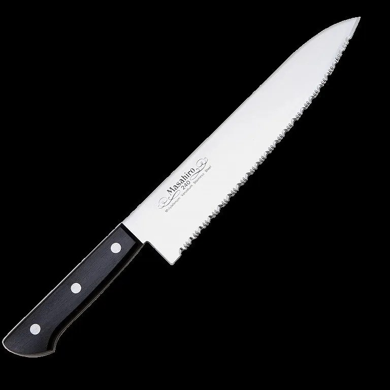 Nůž Masahiro Bwh Chef Wave Edge 24 cm zoubkovaný MBS-26